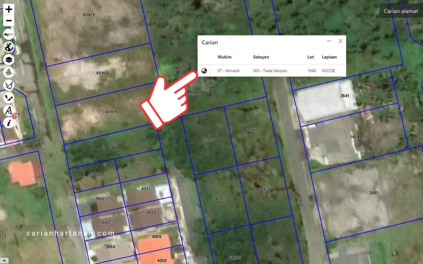 Membuat Carian Tanah Lot Secara Online Menggunakan Aplikasi MyLot